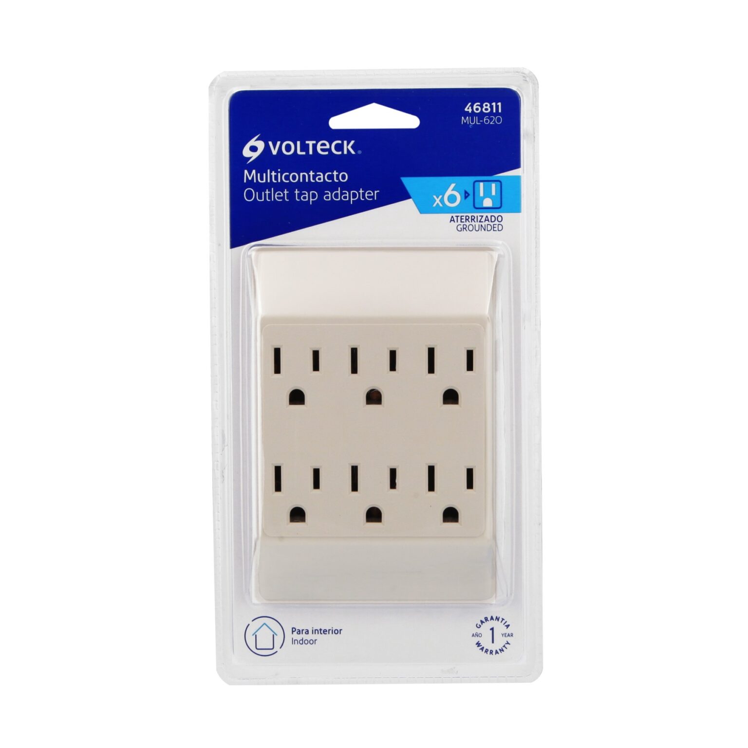 MULTICONTACTO CUADRADO 6 ENTRADAS MUL-620 VOLTECK - CONSTRUALIANZA